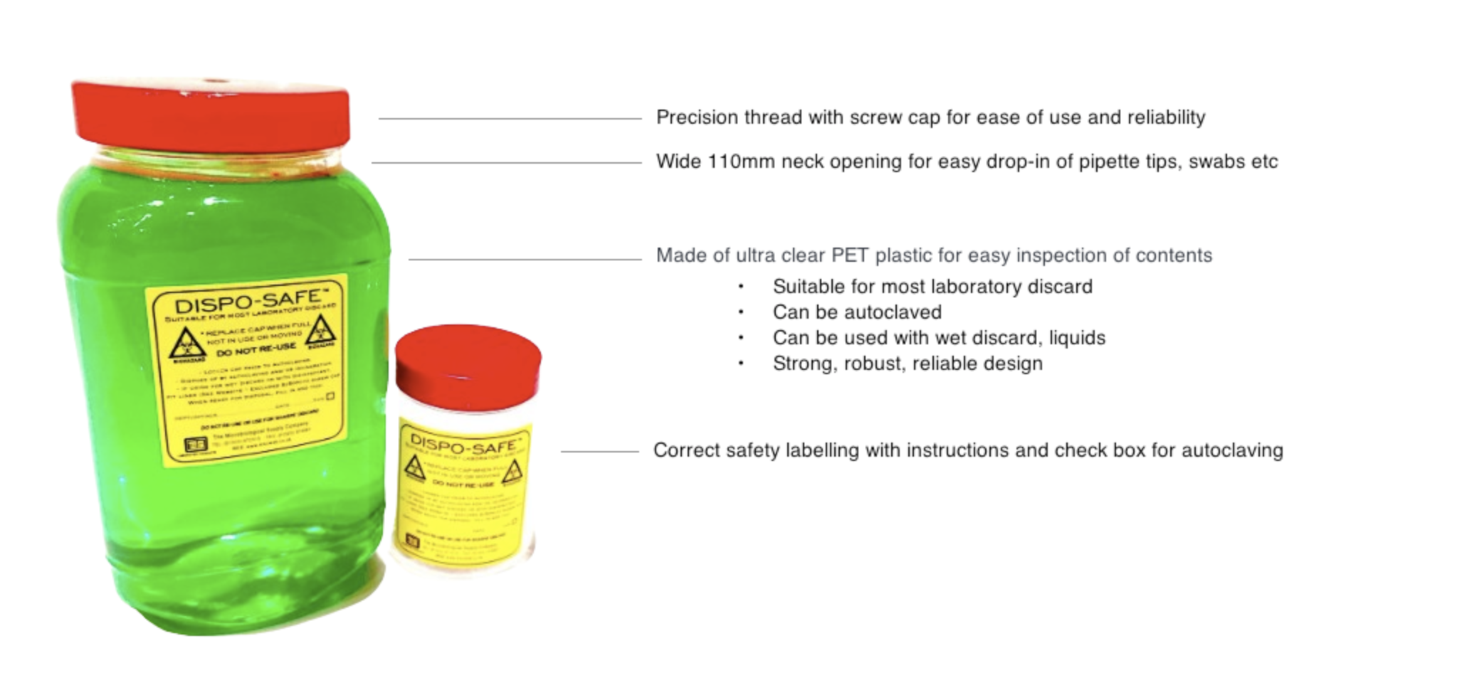 Dispo-Safe Lab Jars for the safe disposal of Pipette Tips ...